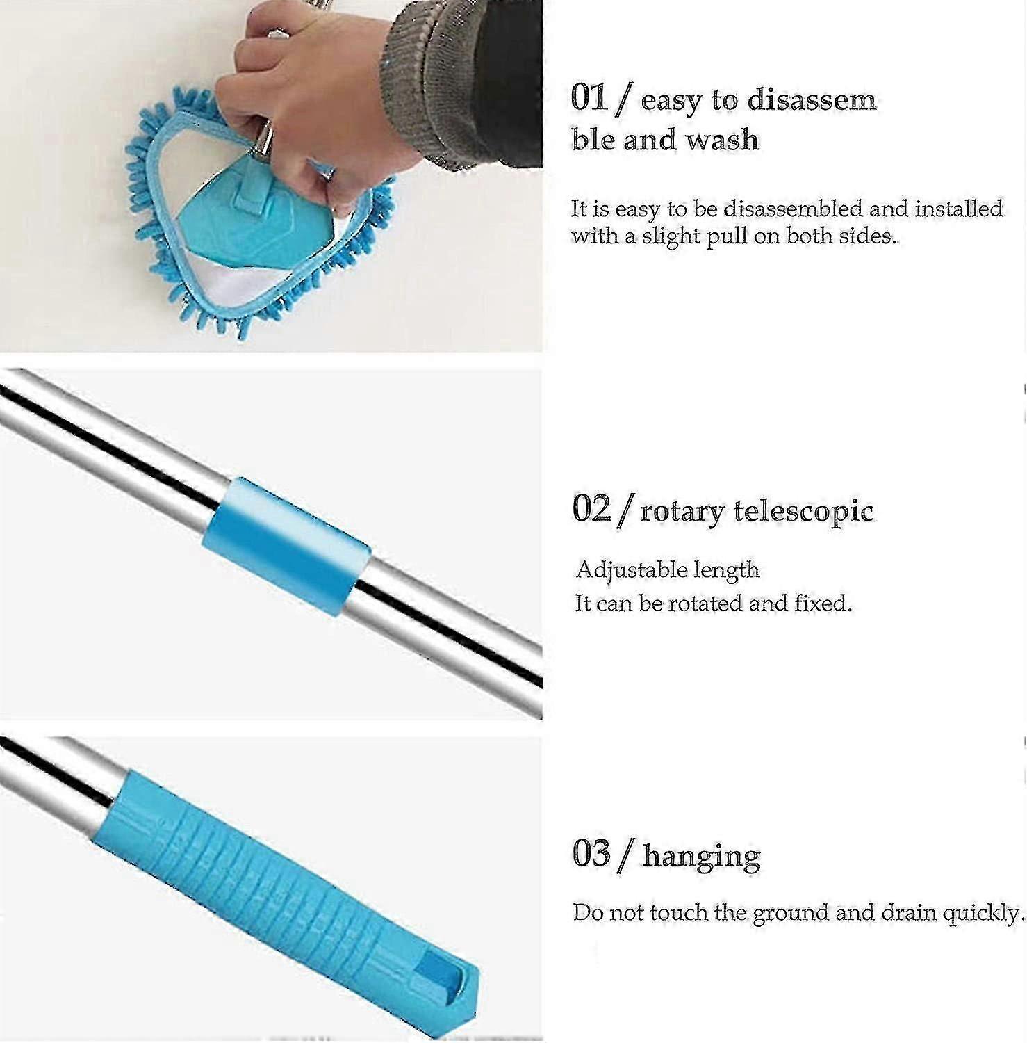 Ceiling Retractable Triangular Cleaning Mop Floor Cleaning Kitchen ...