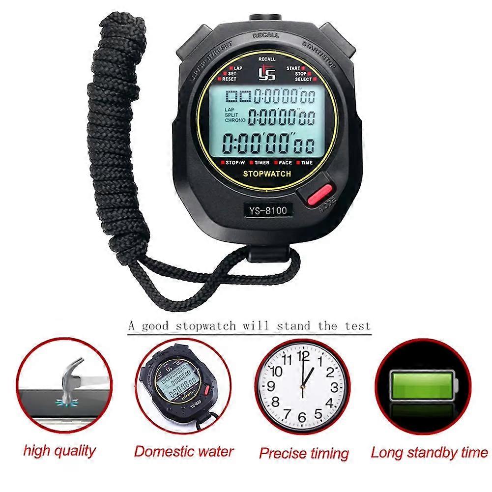Electronic Stopwatch Timer Professional Digital Handheld Training Timer ...
