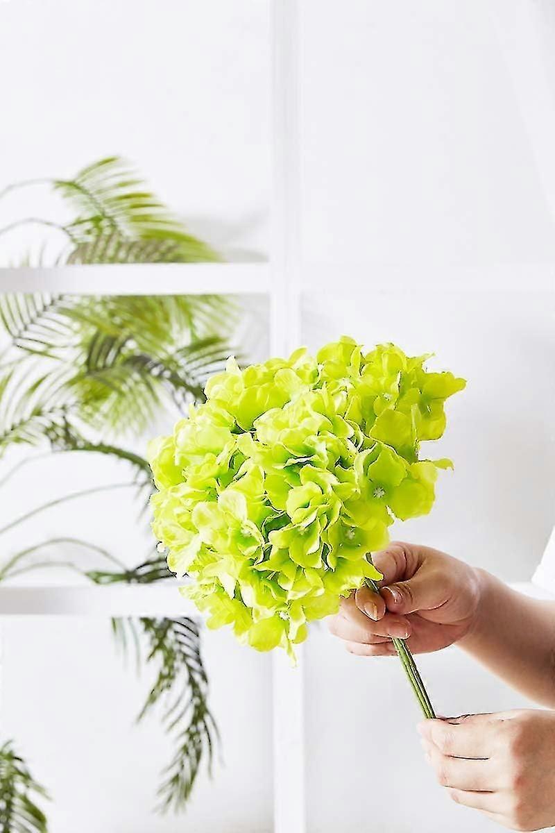 Konstgjord hortensia blomma huvuden ljus rodnad rosa hortensia silke ...