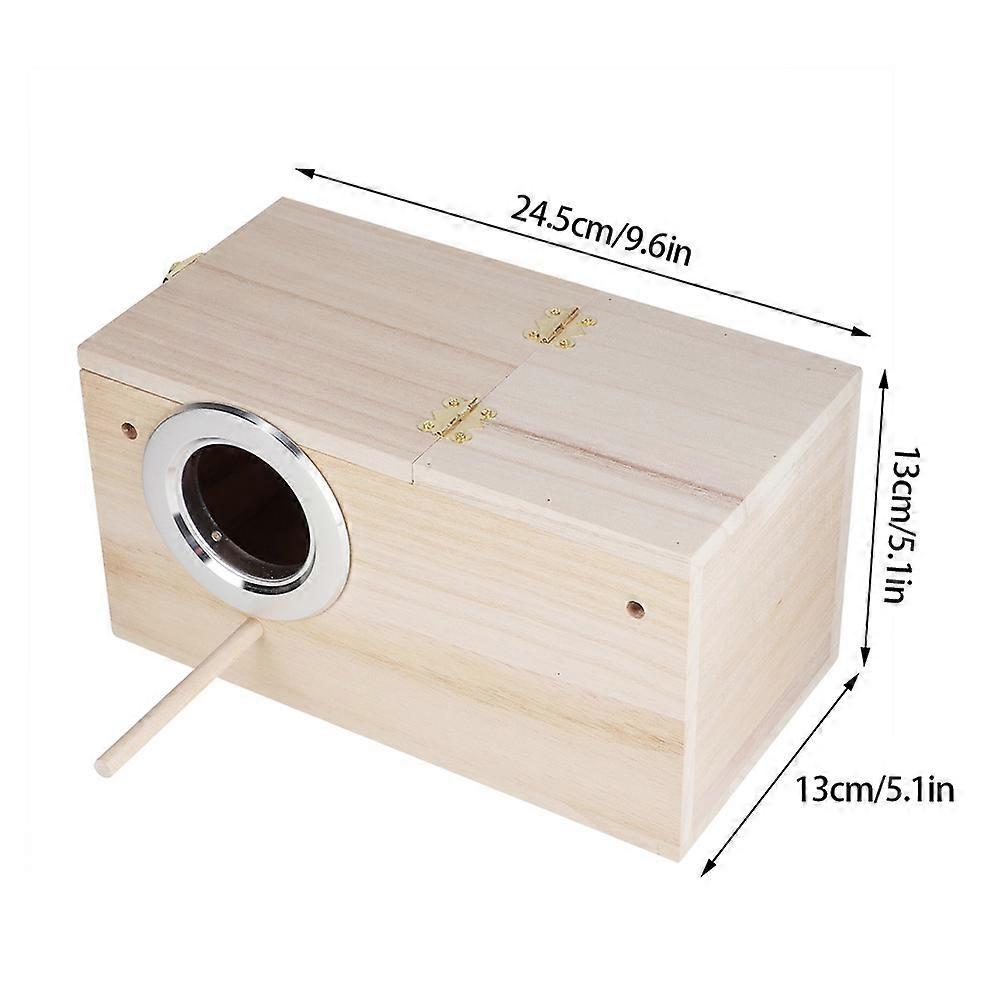 Solid Natural Wood Bird Avery Cage, Nesting Bird House for Budgerigars ...