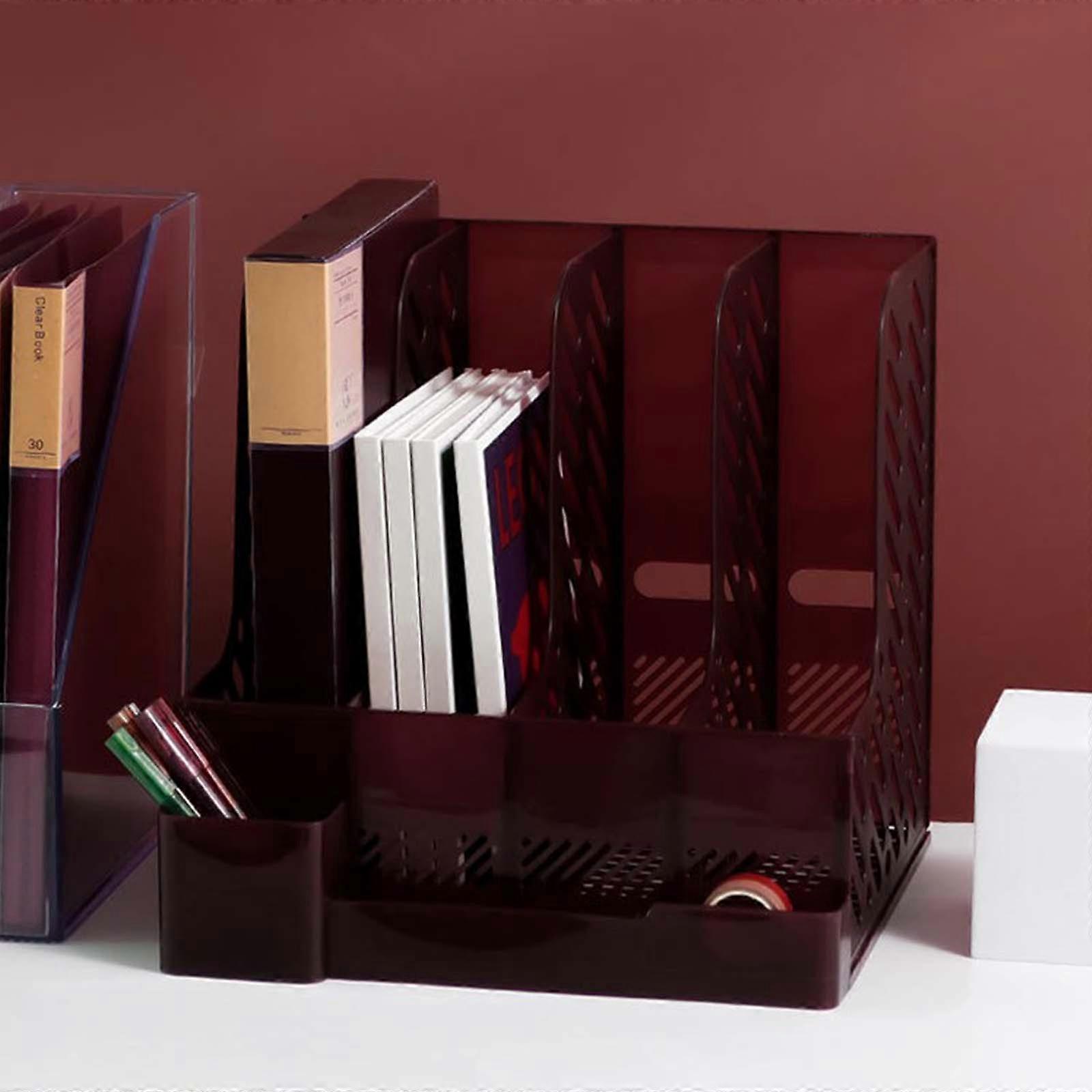 Multi-purpose File Folder 4 Compartment Easy Assemble with Pen Holder ...