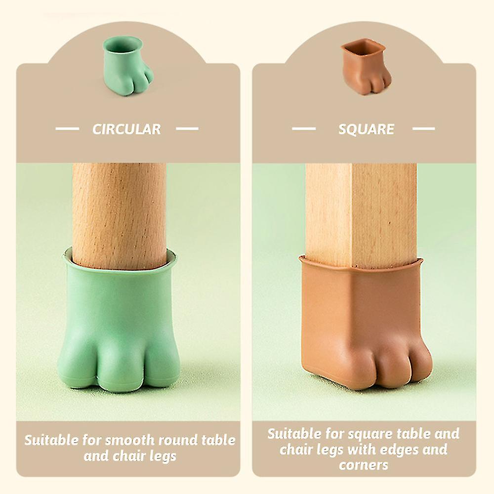 Table And Chair Foot Cover Flexible Silicone Shockproof Stool Leg Chair ...