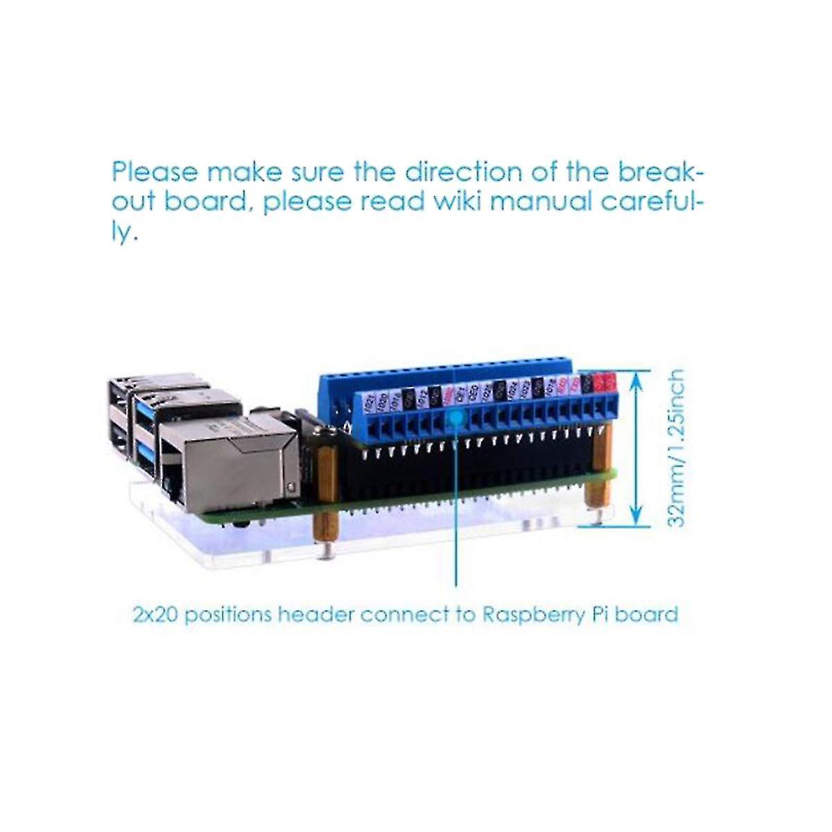 Terminal Breakout Board Gpio Expansion Board Terminal Breakout Board for 4b/3b+/3b/2b/1b+/zero ...