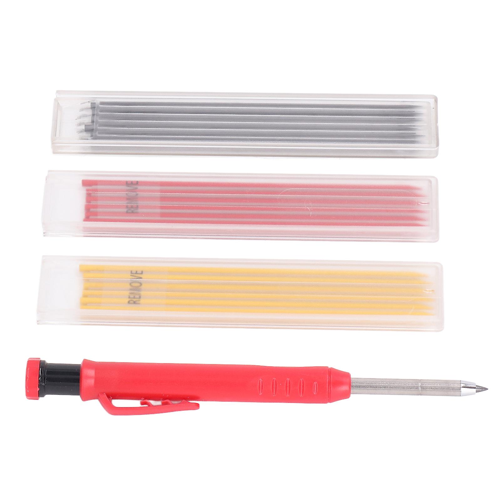 19Pcs Carpenter Pencil Set ABS Tungsten Carbide Construction Marker ...