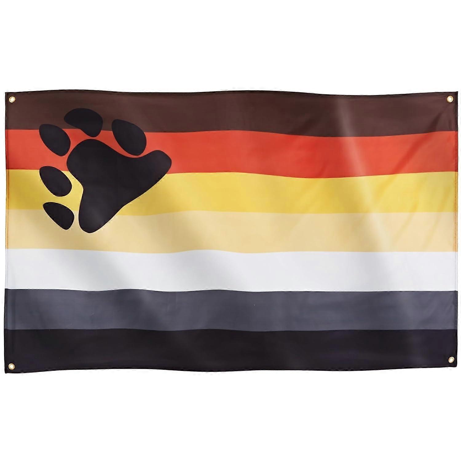 Bear Pride Flag,Eyelet In Every Corner, Gay Pride Flag, LGBT+ flag ...