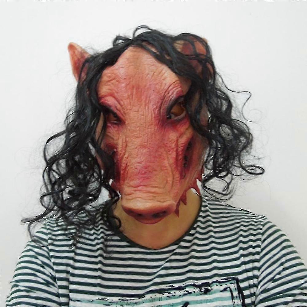Halloween Scary Saw Pig Head Mask Cosplay Party Horrible Animal Masks ...