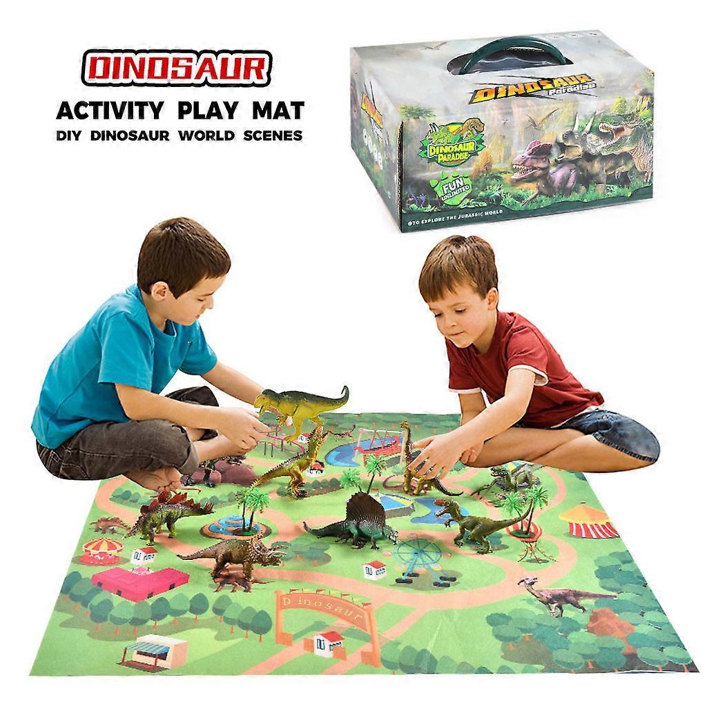 Activity Play Mat Trees Educational Realistic Dinosaur World Christmas ...