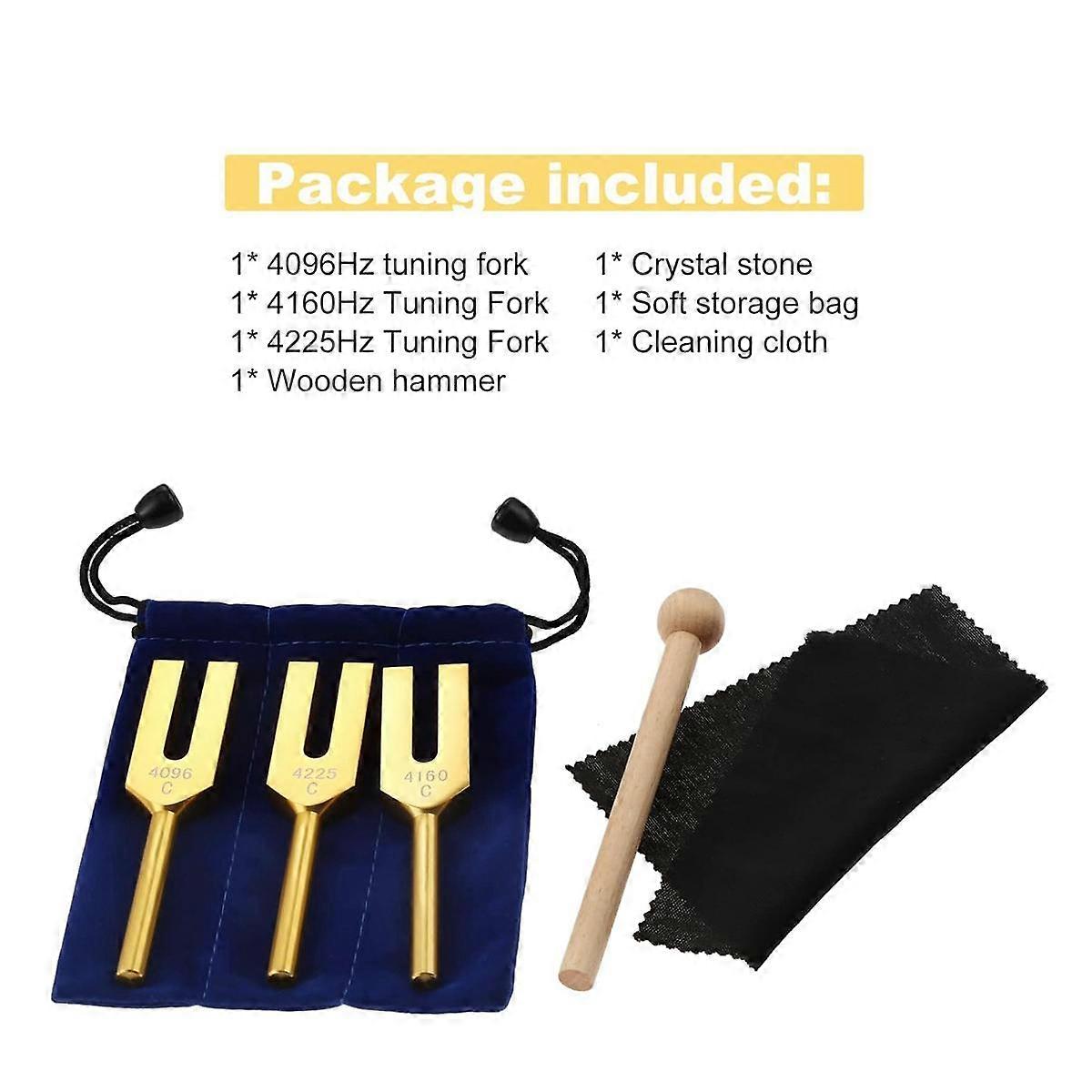 Tuning Forks Set 4096 Hz 4160 Hz 4225 Hz for Sound Healing, Musical ...