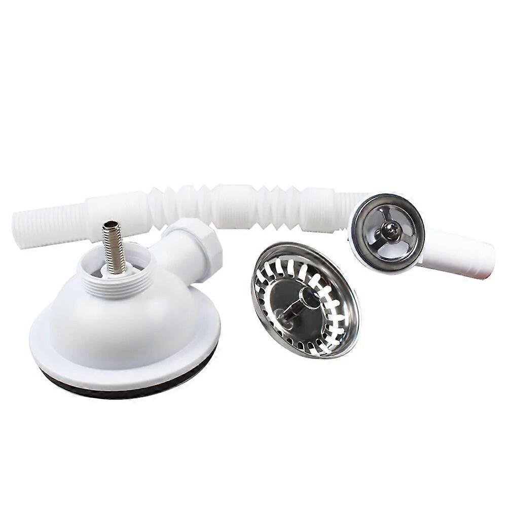 Talea Kitchen Sink Strainer 1" (114mm) SUS304 Stainless Steel Plug Waste with Overflow Head with ...