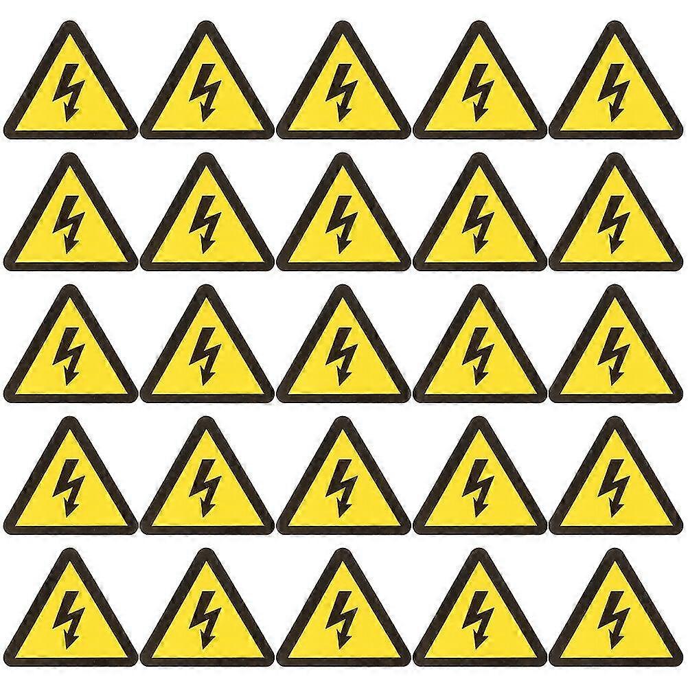25 Warning Electric Shock Signs Electric Shock Warning Stickers Labels ...