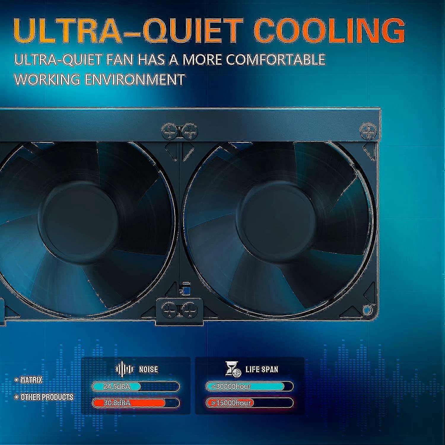 Graphic Card Cooler Fan With Led Frame, Computer Desktop Small Cooling ...