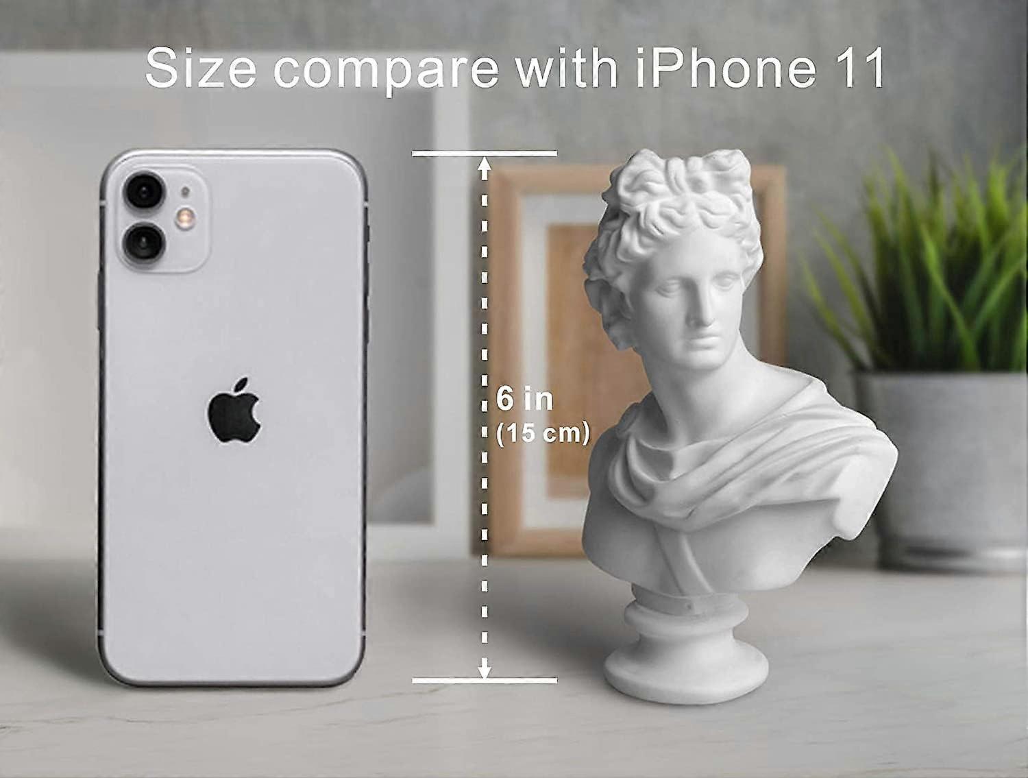 6 inch Apollo Statue Greek and Roman Mythology God Classic Replica Head ...