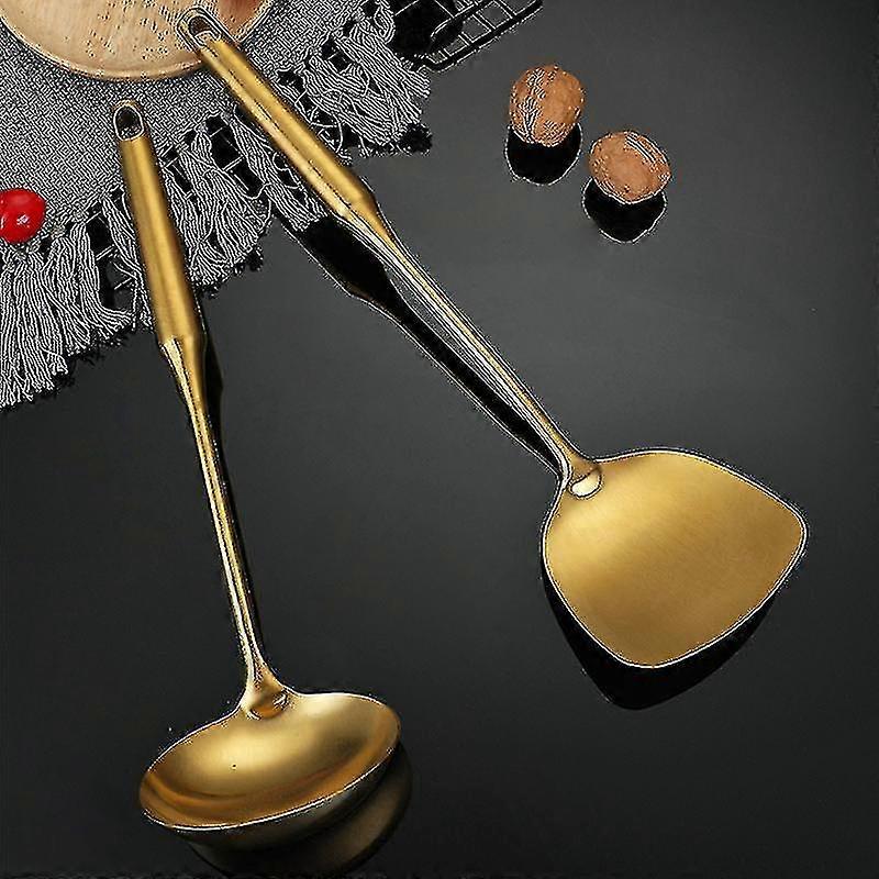 Stainless Steel Cookware Set Gold Soup Spoon Shovel Rustproof | Fruugo UK