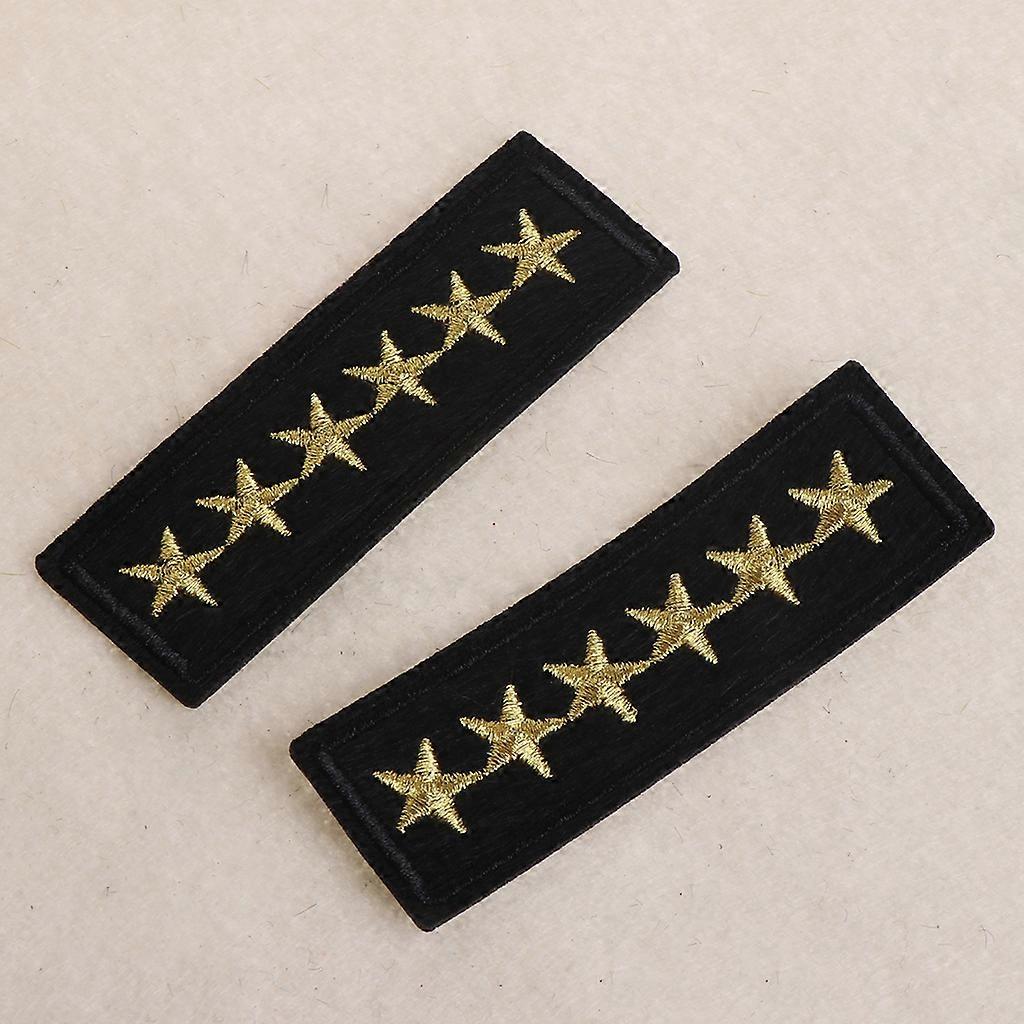 Star Military Rank Badge Embroidery Patches On Clothes Applique Patch ...