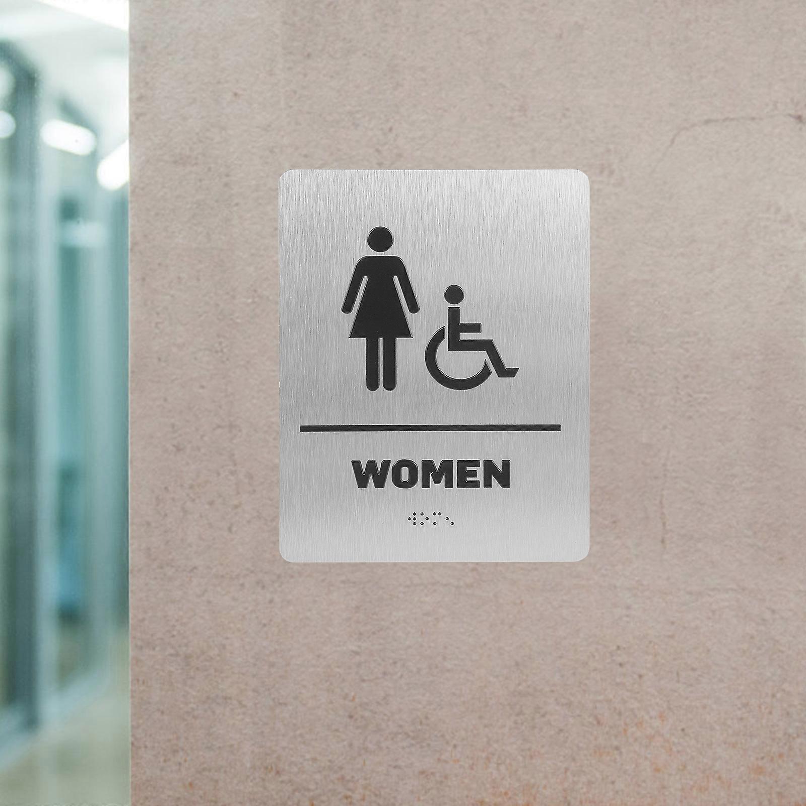 Restroom Sign Women Bathroom Sign Metal Sign Toilet Identification Sign ...