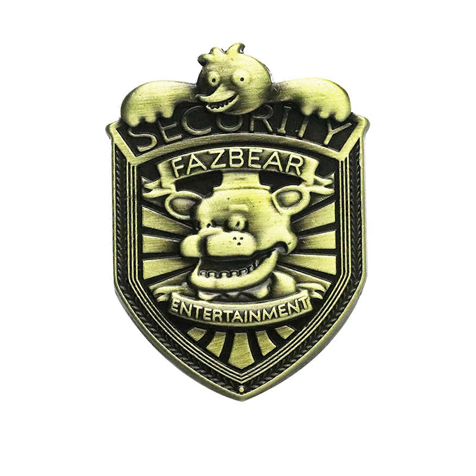 FNAF Security Guard Badge - Freddy Fazbear's Night Guard Pin Kids Toys ...