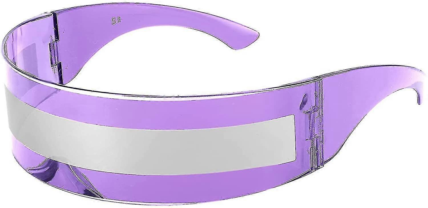 80s Futuristic Visor Cyber Sunglasses Men Women Futuristic Punk Style ...