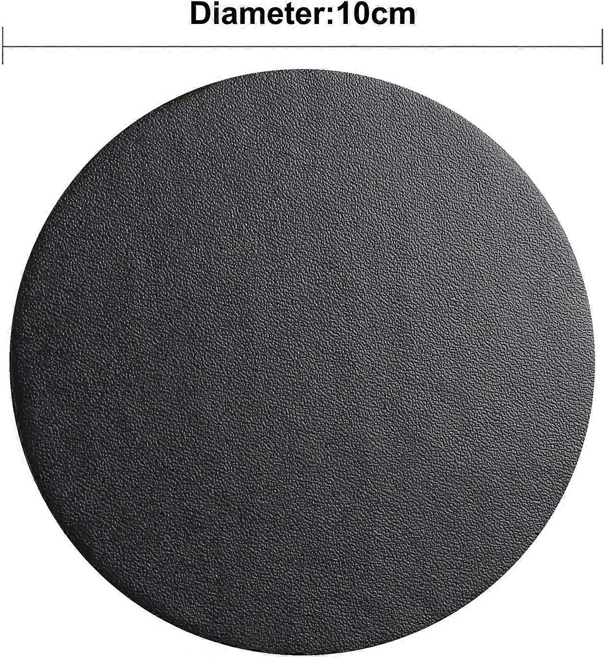 PU Leather Coasters Black Set of 6 with Holder for Drinking Glass ...