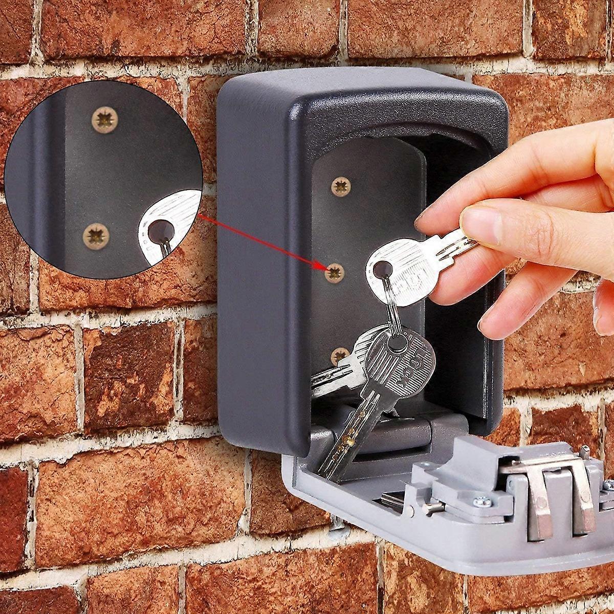 Outdoor Key Safe with National Code 4 Digit Combination Key Box Small ...