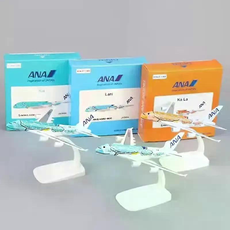2025 New 14CM 1/500 Scale Airbus A380 Japan ANA Airlines Blue Turtle ...