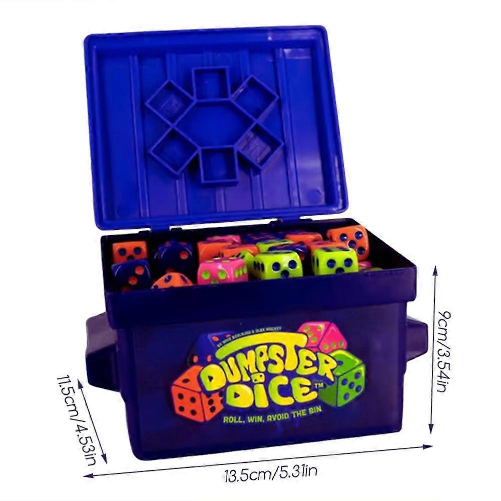 Dumpster Dice Game Fast-Paced Family Dice Game with 80 Dice & Stickers, Travel & Home Party Fun ...