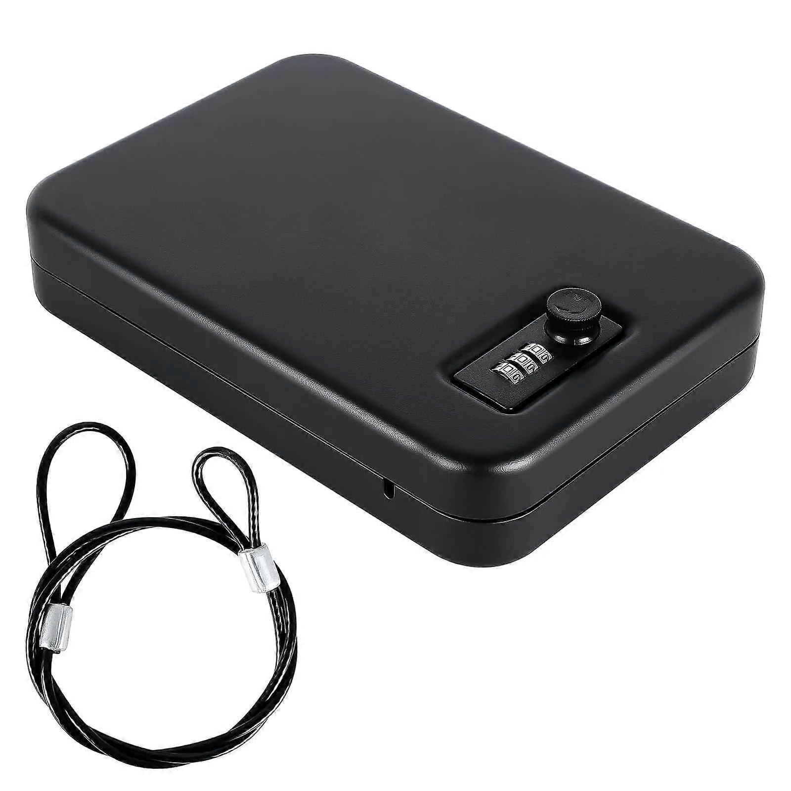 Weapon Safe Portable Pistol Safe, Solid Steel Construction, Small ...