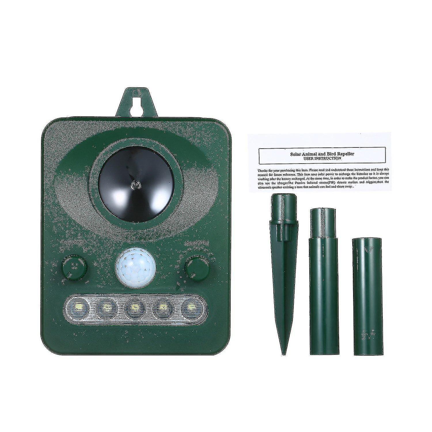 Solar Ultrasonic Pest Repeller Outdoor Animal With Sound Motion Sensor ...