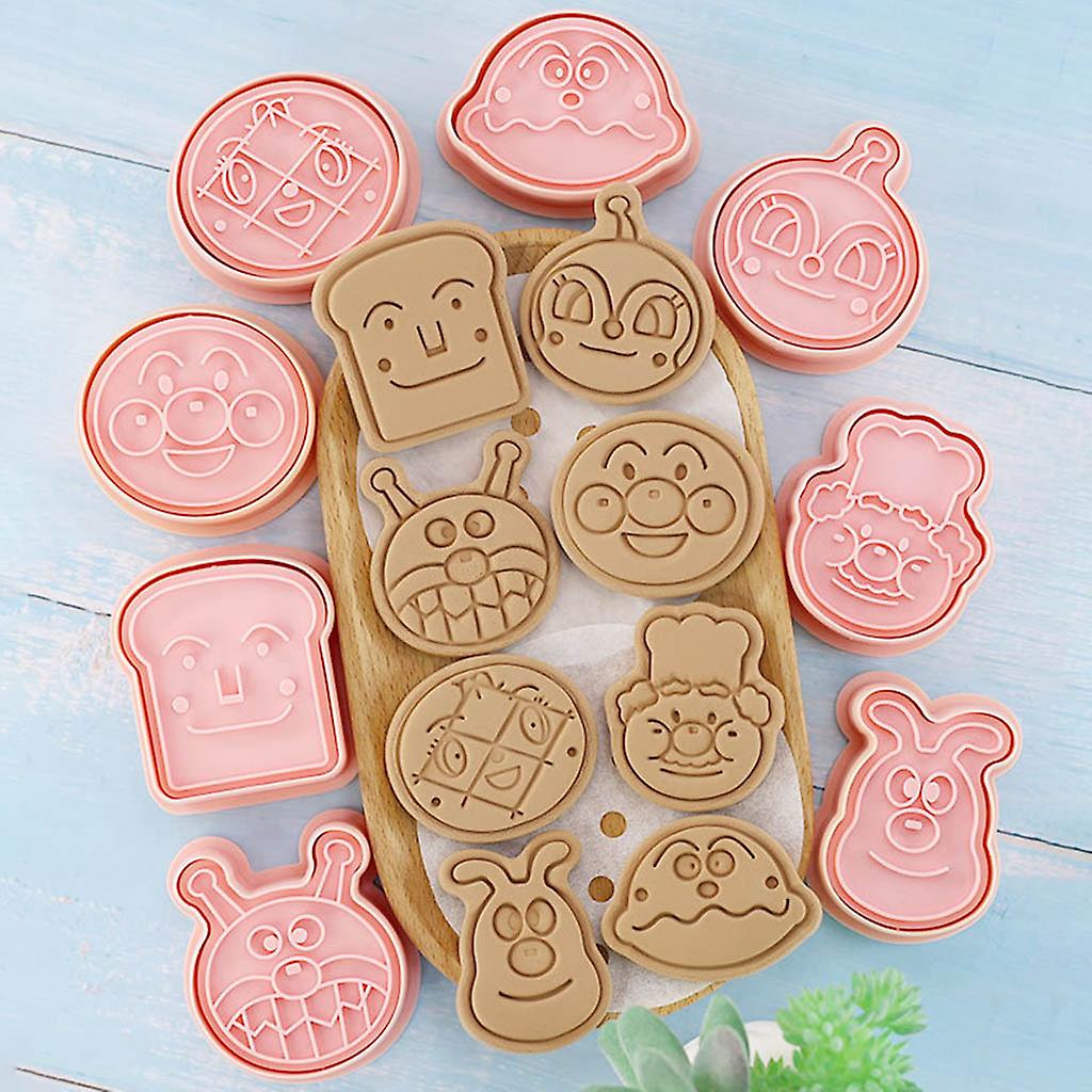 Biscuit Molds Cartoon Anpanman Shape 3d Fondant Biscuit Press Moulds ...