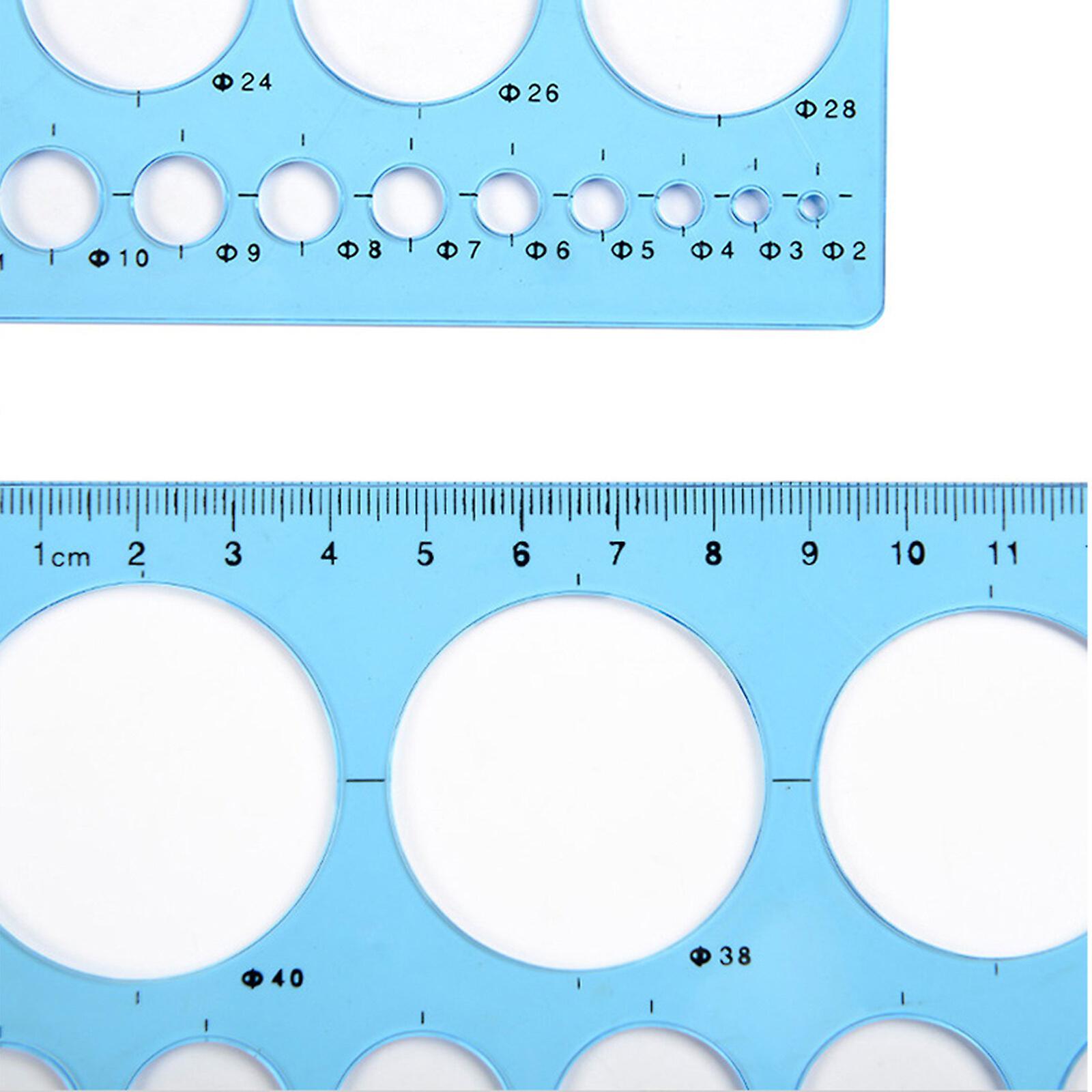 Circle Template Ruler Drawing Stencils For Geometry And Art Design, Abs ...