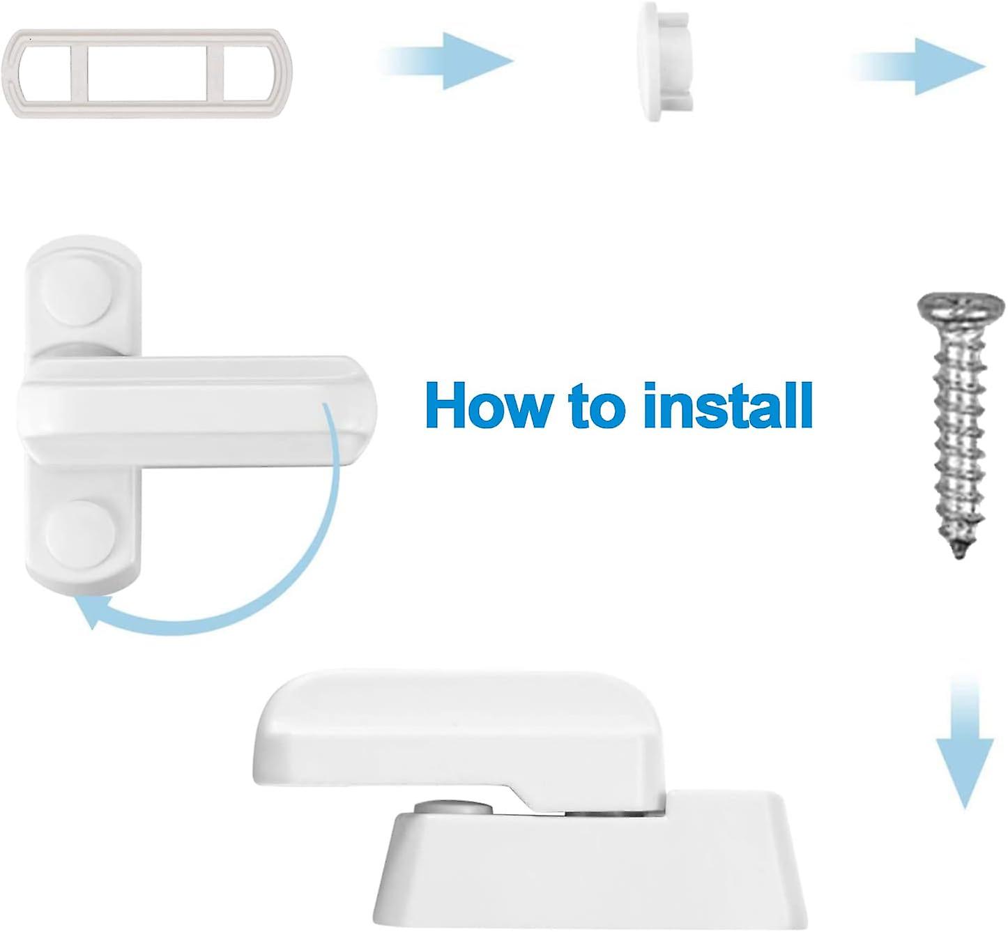Window Locks, Door Security Sash Jammer Home Security Door Lock Window ...