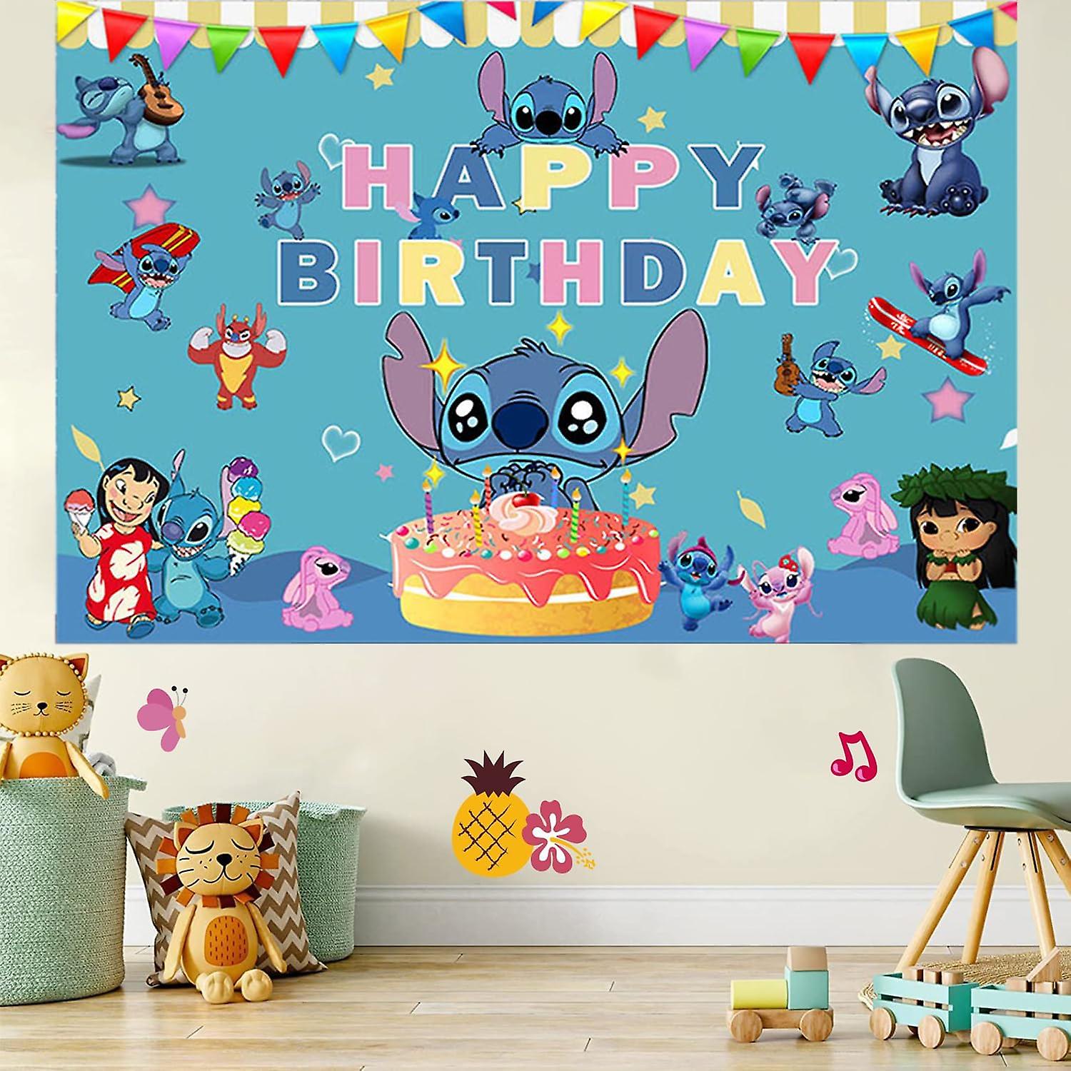 Stitch Background Stitch Theme Birthday Decorations, Stitch Photo ...