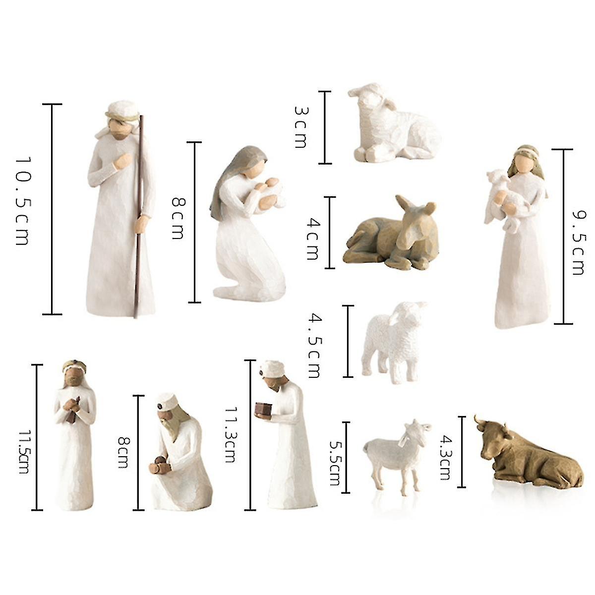 Christ Nativity Statue Nativity Scene Set Christmas Crib Statue Little ...