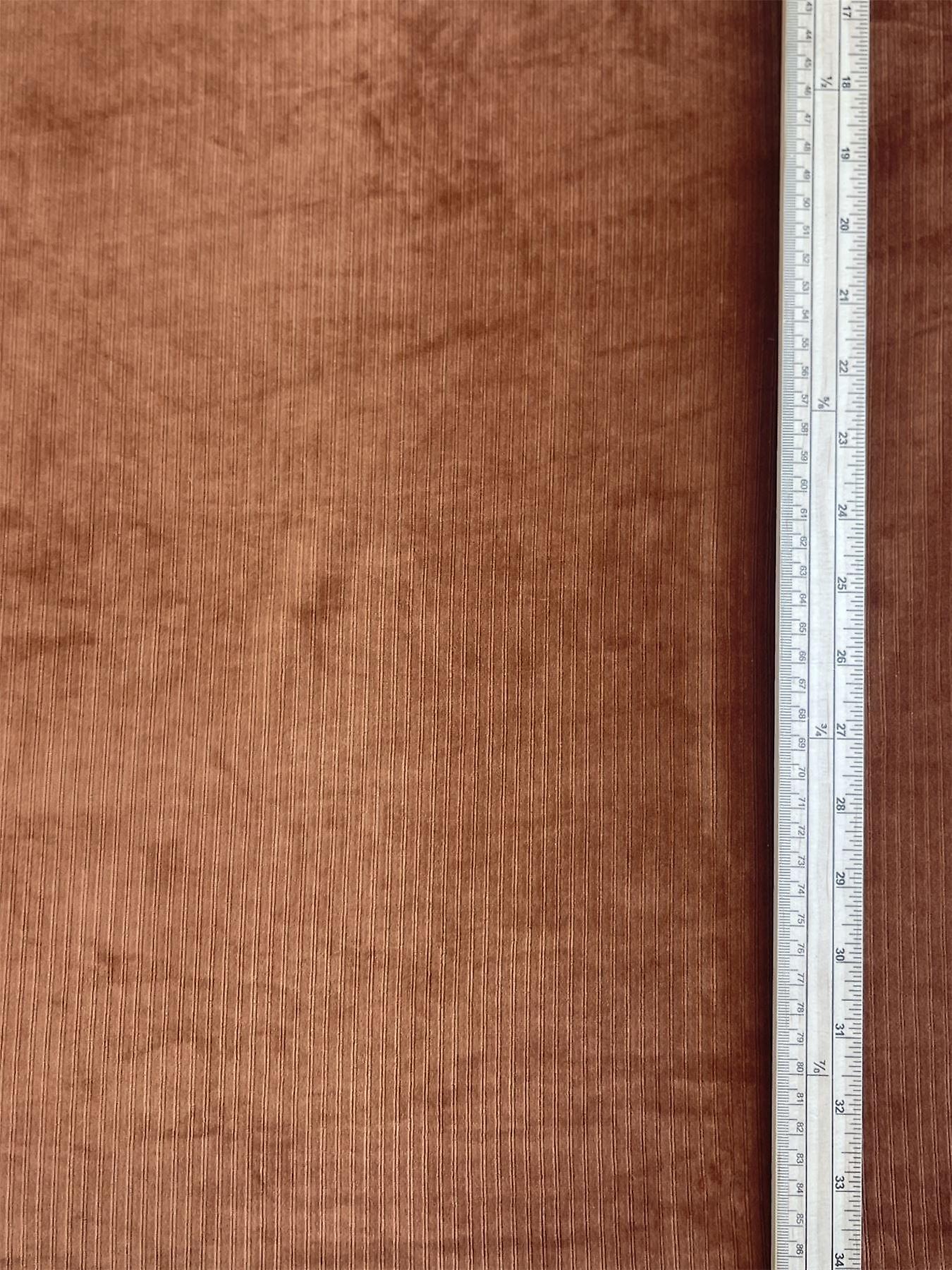 Minerva Velvet Rib Stretch Knit Fabric Rust - per metre | Fruugo US