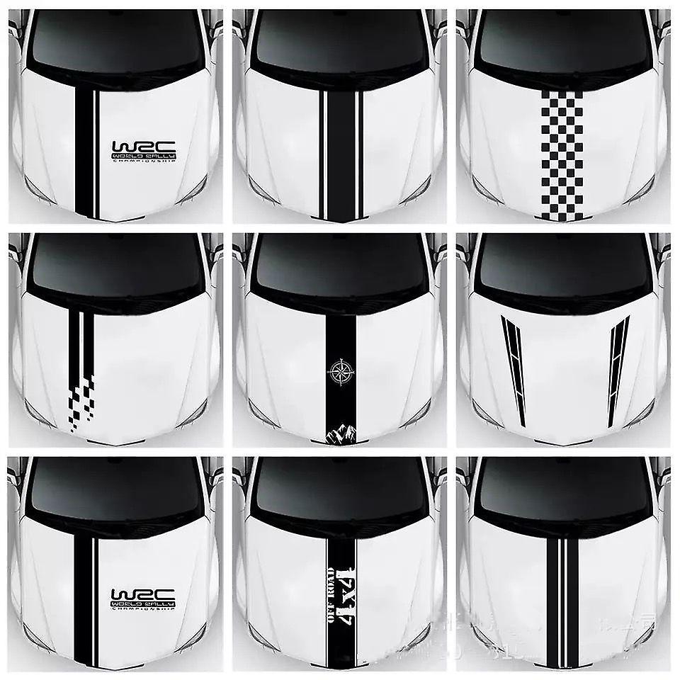 Hood WRC car sticker Y-101 hood personality pull flower sticker ...