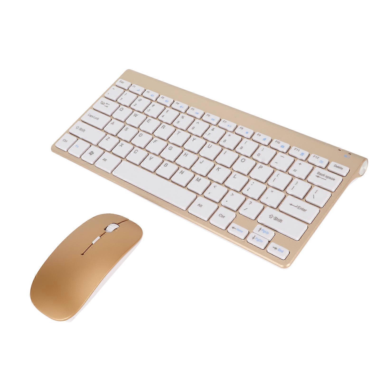 Smart Wireless Keyboard Mouse Kit Silent LED Indicator Waterproof Power ...