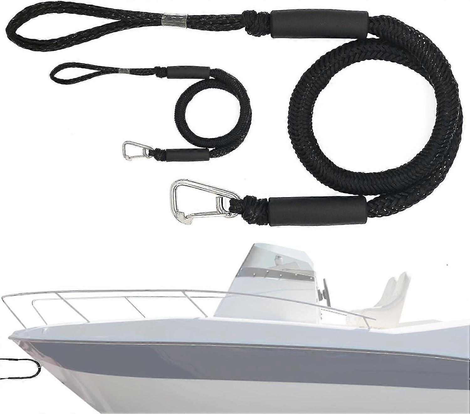 Hi-Performance Marine Boats Cord, Double Braided Mooring Rope with Hook ...