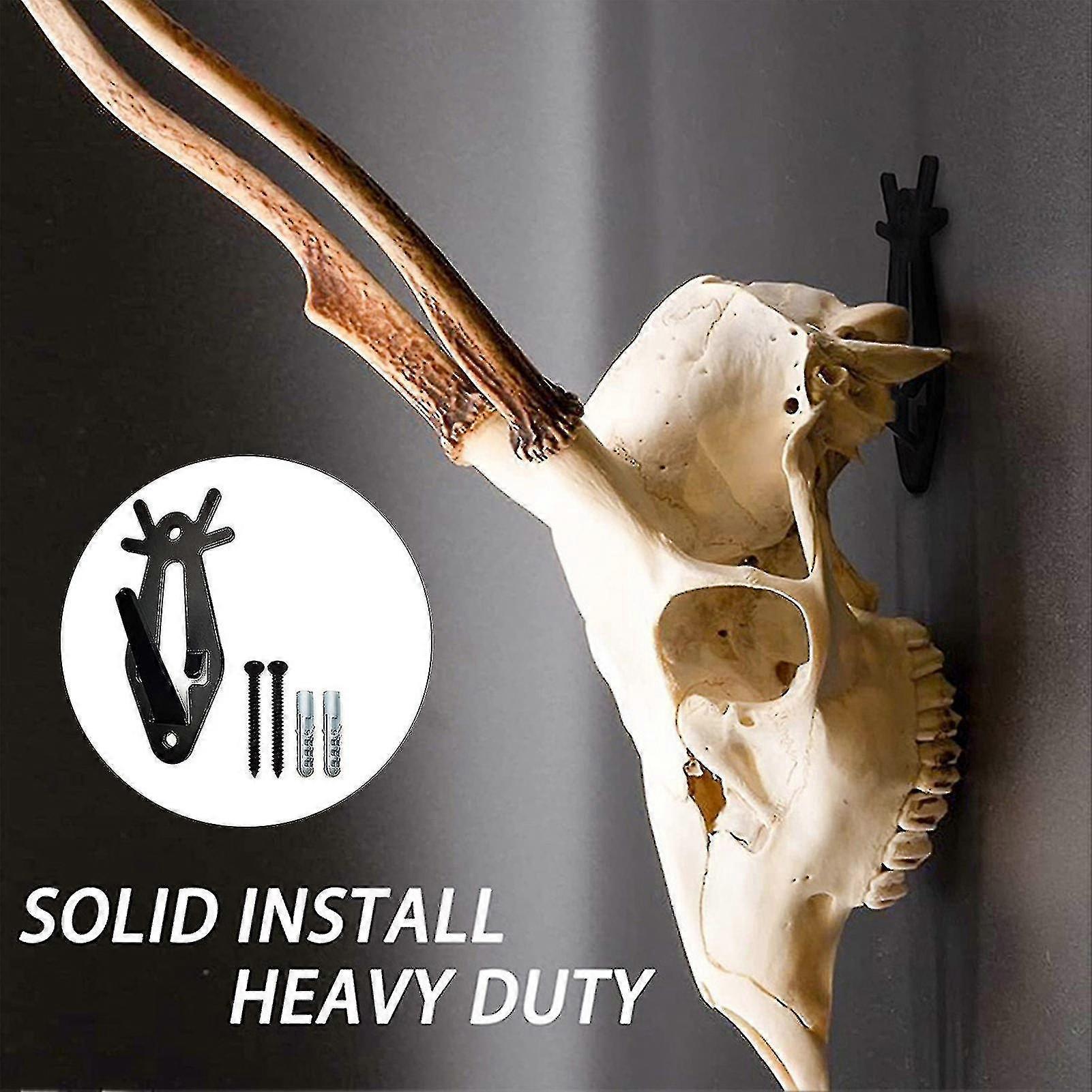 1 Set Deer Skull Mount Strong Load Bearing Metal Wall Mount Animal ...