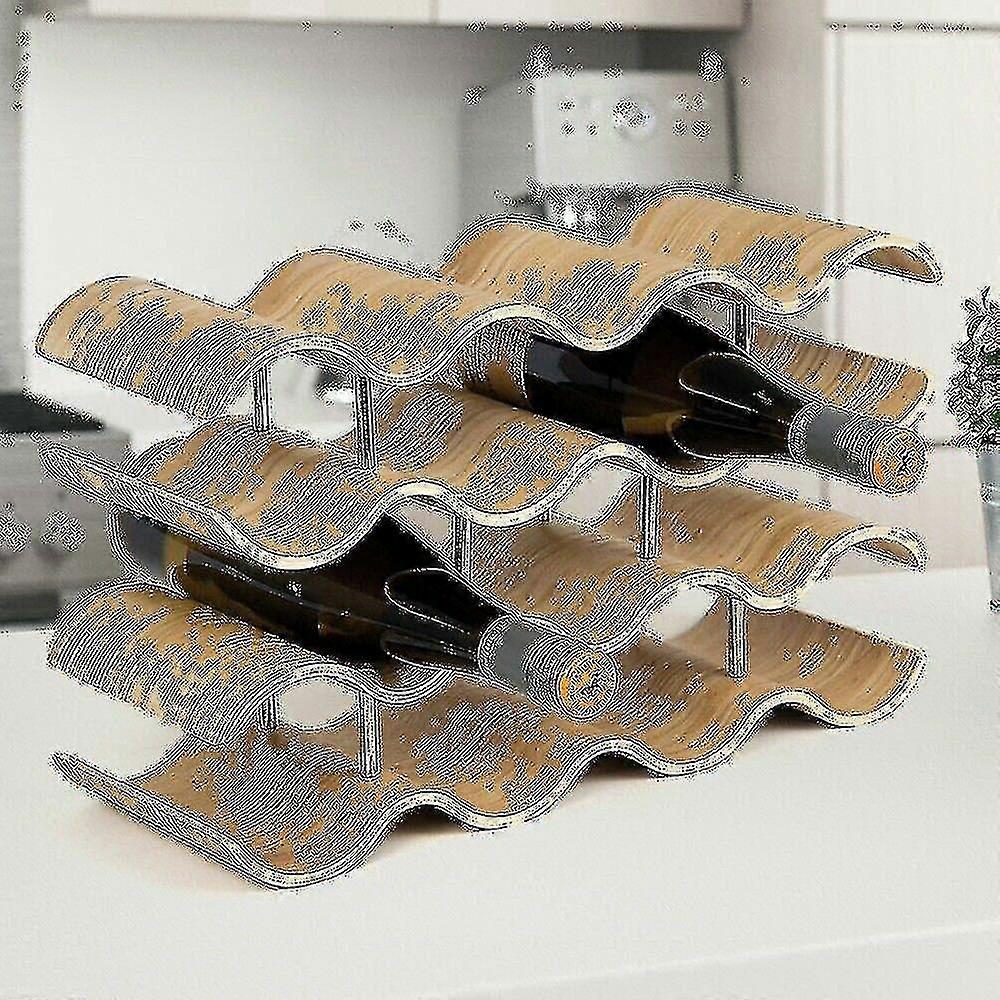 Wooden Wave Wine Rack/creative Home Grape Wine Holder Shelf Cabinet ...