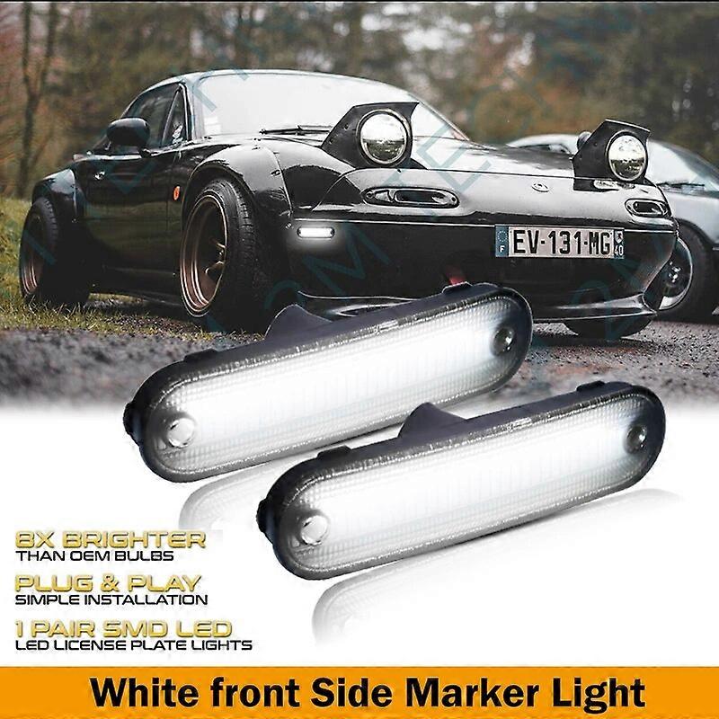 White Amber Red LED Bumper Side Marker Turn Signal Lights Driving ...