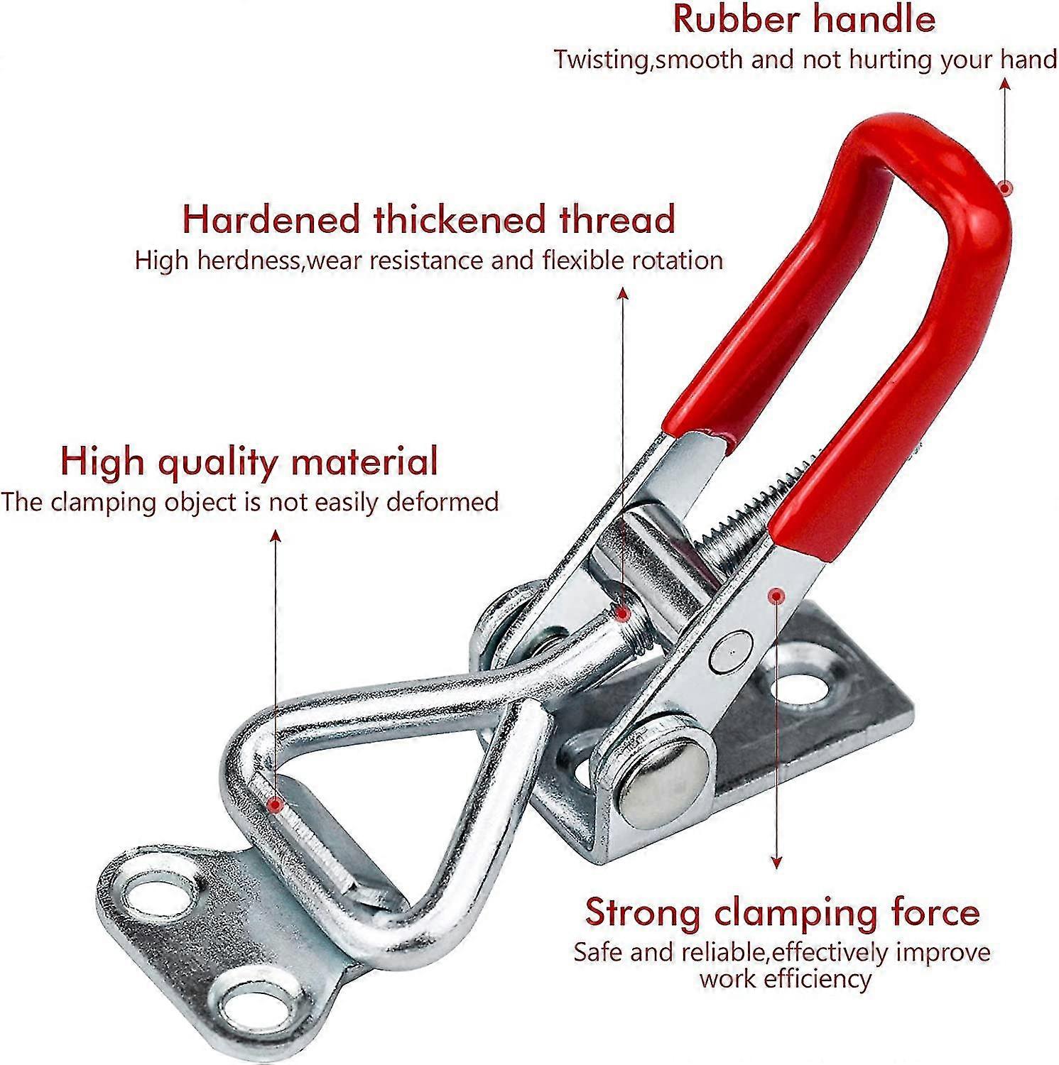 4 Pcs Toggle Clamp Latch, 100kg Adjustable Toggle Latch, Quick Release ...