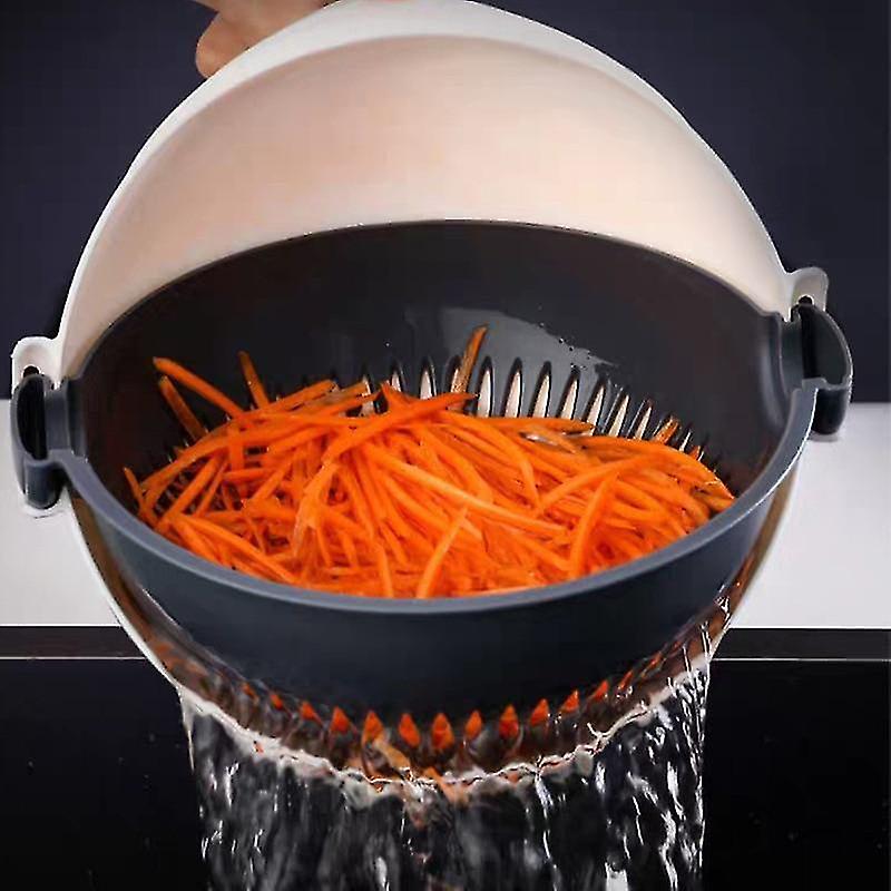 Kitchen Slicers Multi Manual Slicer Rotate Vegetable Cutter With Drain ...