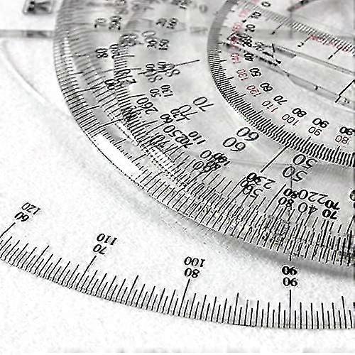 15cm Plastic 360 Full Circle Protractor Math Measuring Tool Full Medium ...