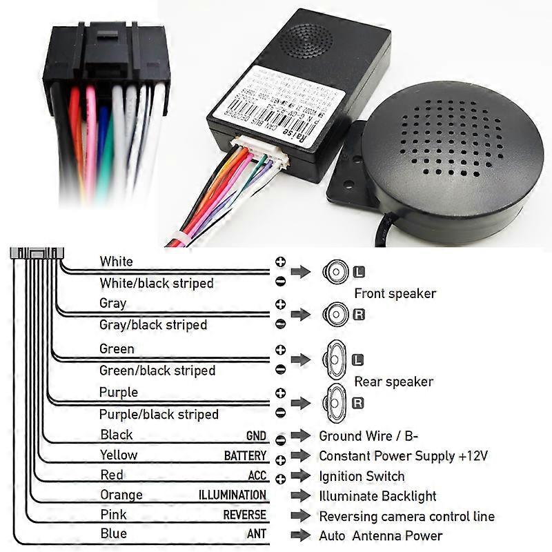 Quadlock Wiring Harness CAN BUS Decoder 16 Pin Plug Connector Mic Car ...