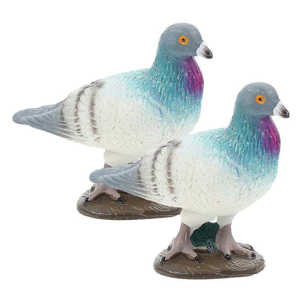 2pcs Artificial Garden Plastic Doves Statues Garden Doves Decoration ...