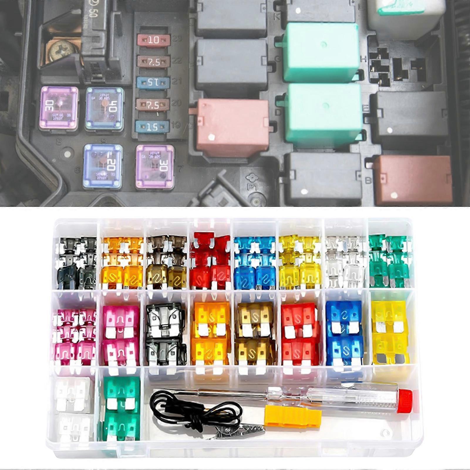 182Pcs/Set Insert Car Fuses Blade Type Strong Compression Capability ...