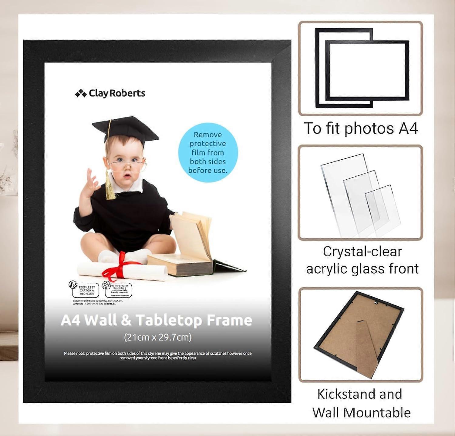 A4 Frame, Black A4,Certificate Frame, Art Print Poster Frame, 21cm x 29 ...