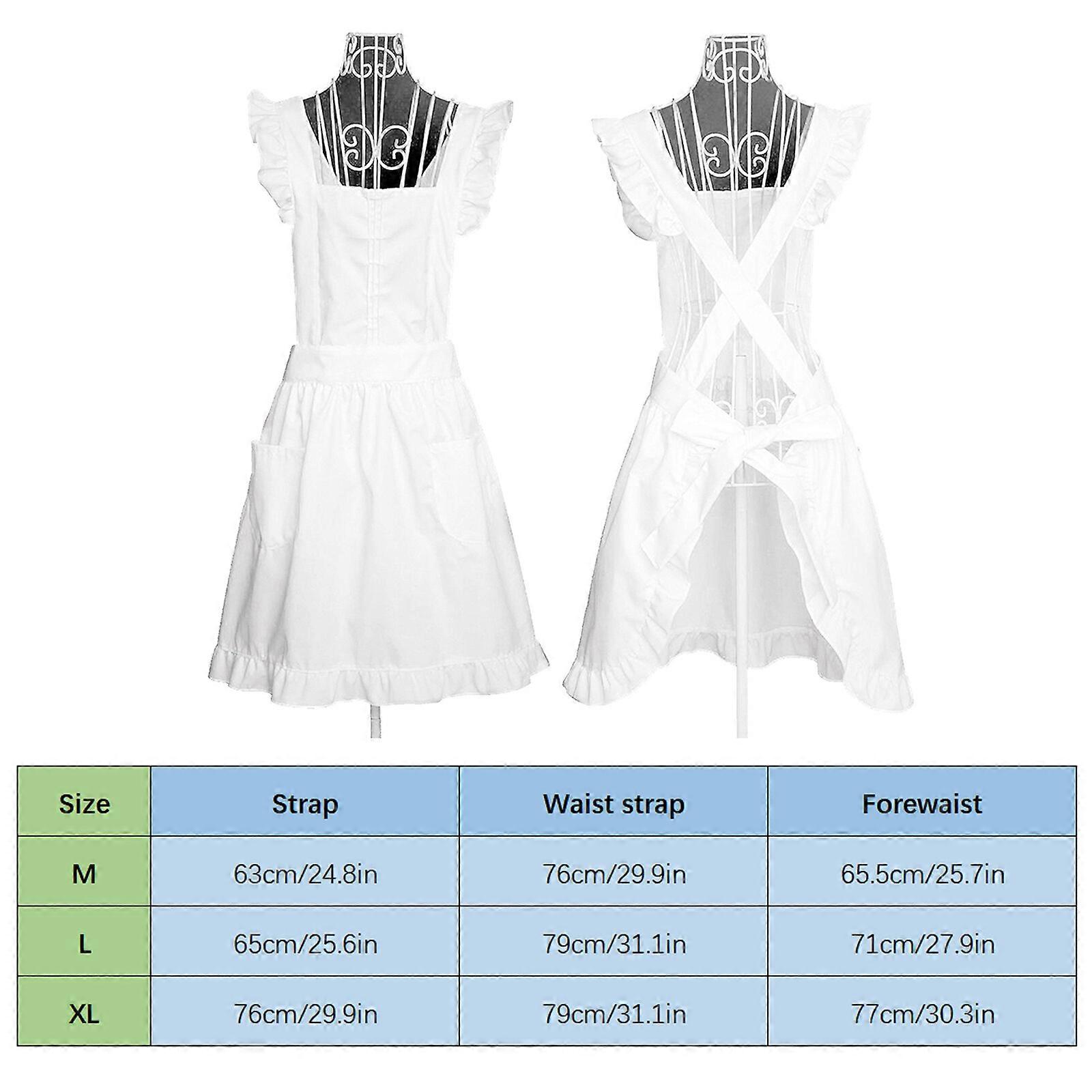 Adjustable Ruffle Apron for Kitchen Cooking Baking Cleaning Maid ...