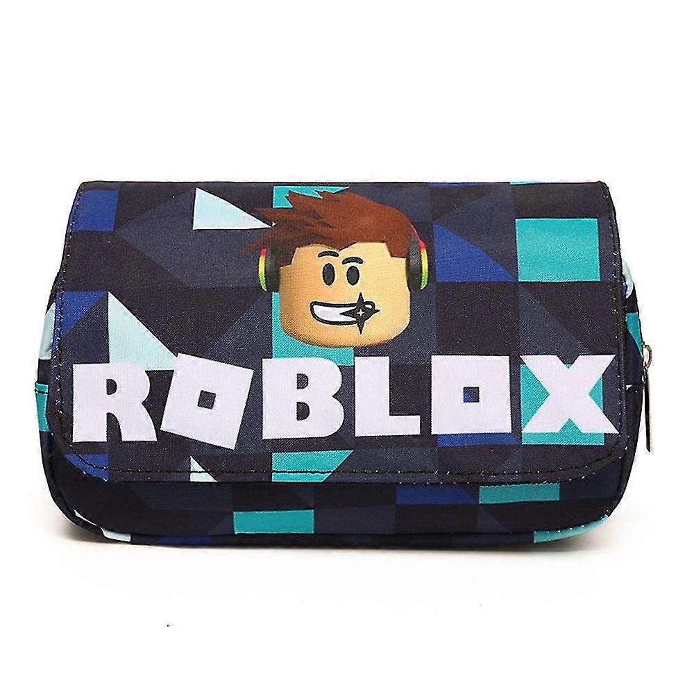Roblox Big Capacity Pencil Case Kids School Student Double Layer Pen ...