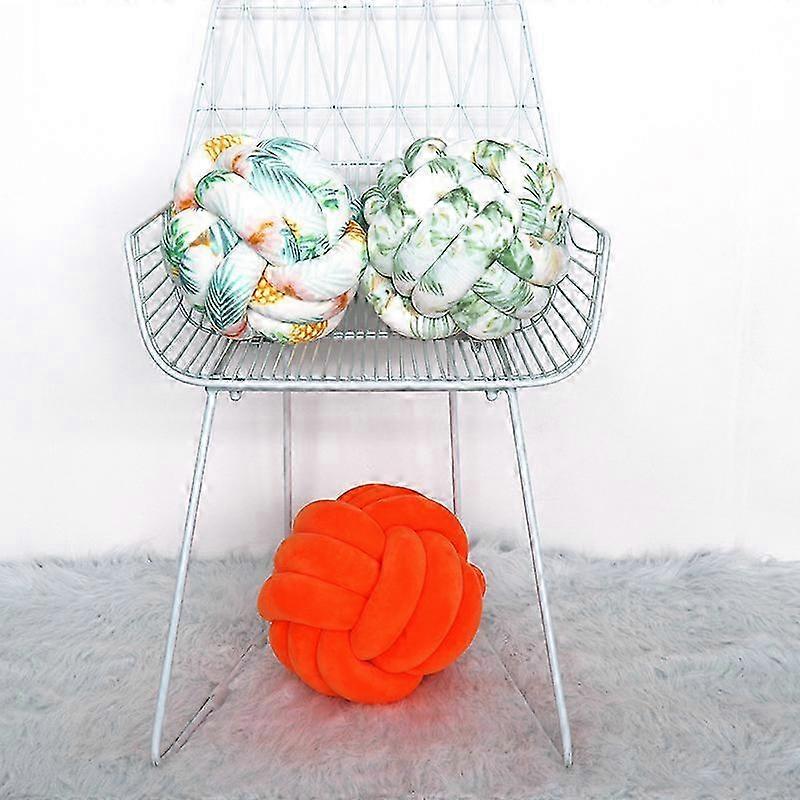 Small Knot Pillow Couch Decorative Cushion Three-strand ball pillowPink ...