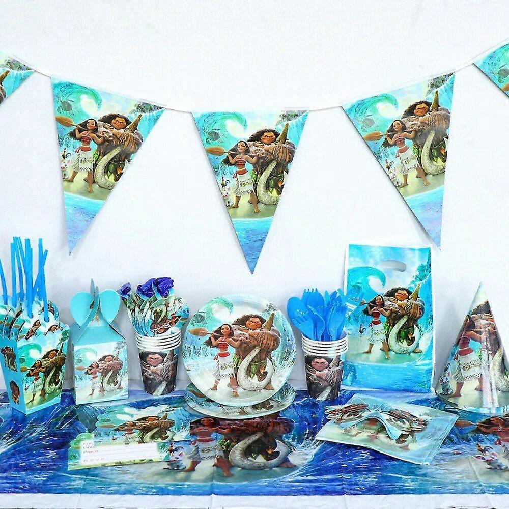 Moana Birthday Party Decorations Tableware Set Baby Shower Moana ...